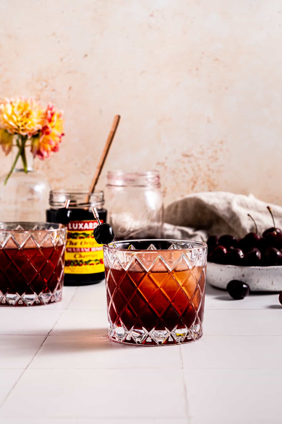 Cherry Manhattan – Rye Whiskey and Vermouth Cocktail - Leisure Fan Club