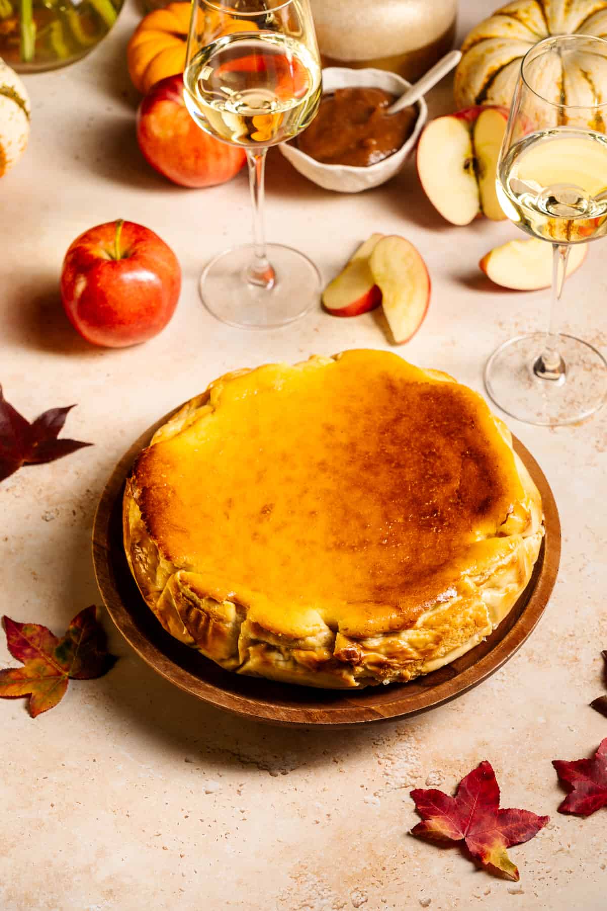Apple Butter Burnt Basque Cheesecake - Leisure Fan Club