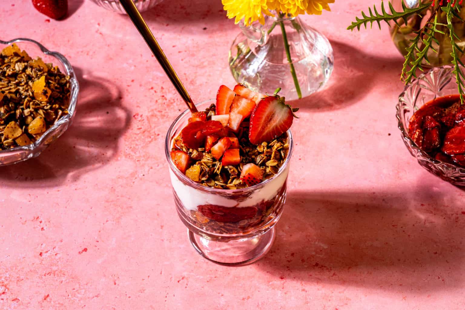 Balsamic Roasted Strawberry Yogurt Parfait - Leisure Fan Club