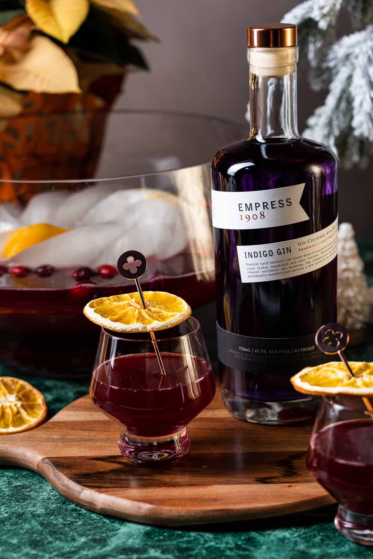 Festive Empress Punch (Perfect Holiday Big Batch Gin Cocktail ...